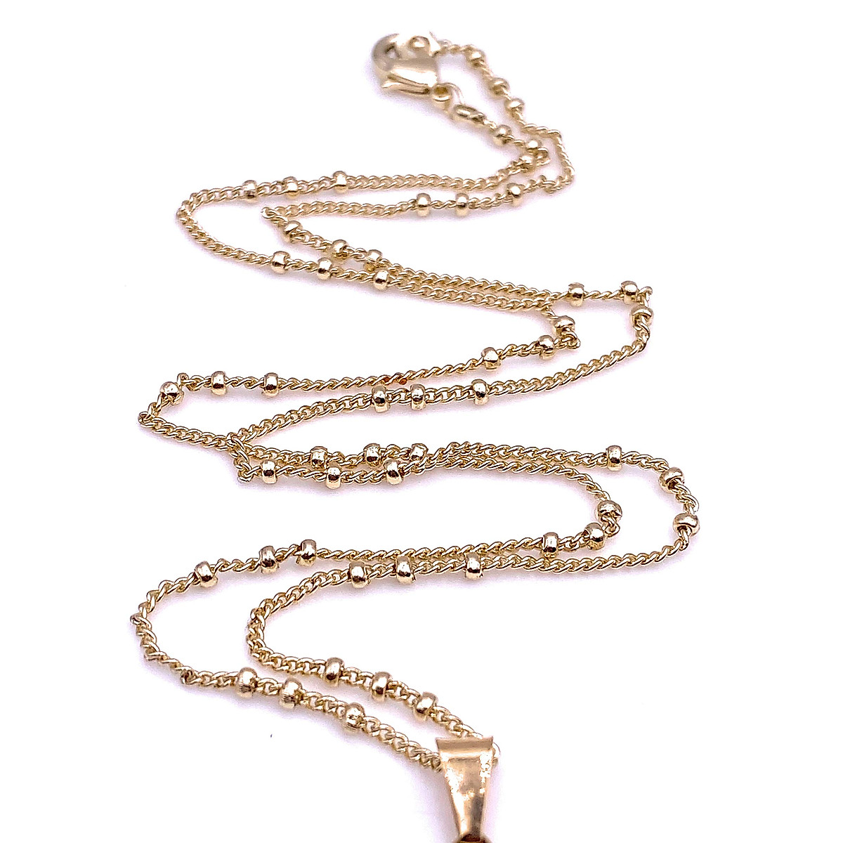 LESLIE BOULES Sacred Heart of Jesus Pendant Necklace for Women 18K Gold Plated Chain Religious Jewelry