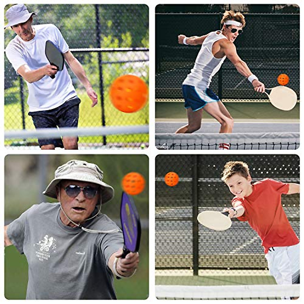 EasyTime Pickleball, 40 Holes Pickleball Balls for Outdoor Sport, 26 Holes for Indoor, Highly Durable and Consistent Bounce, USAPA Standard for Pickleball Sport, 6 Pack