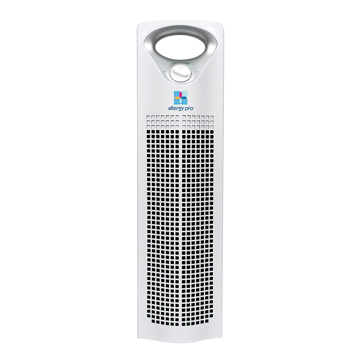 ENVION Medium to Large Room Quiet Operating Filter HEPA Air Purifier with 3 Fan Speeds, Ionizer, LED Display, & Built In Handle, White