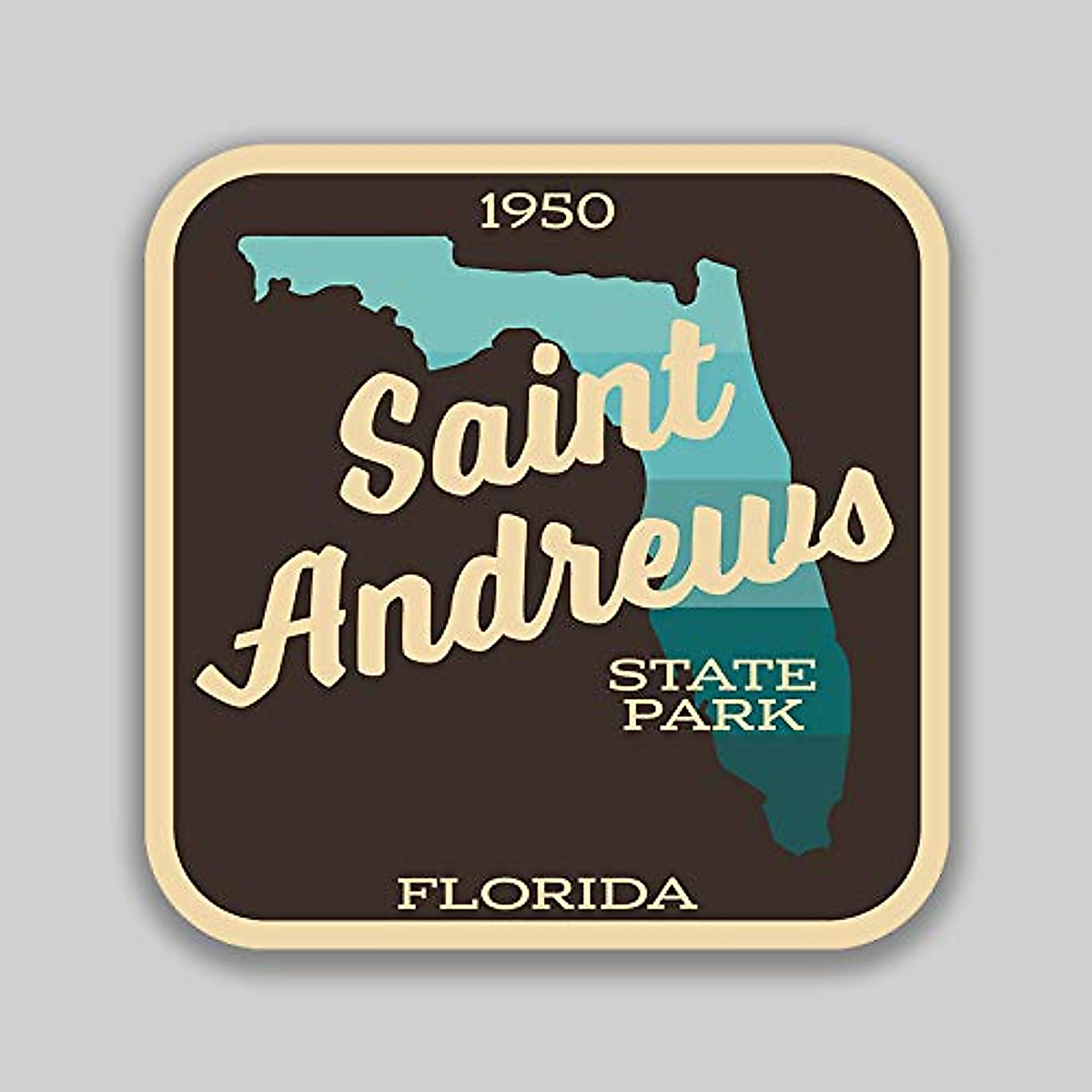 JMM Industries Saint Andrews State Park Florida Vinyl Decal Sticker Car Window Bumper 2-Pack 4-Inches by 4-Inches Premium Quality UV Protective Laminate SPS880