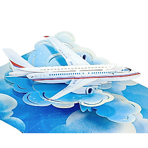 WOWPAPERART Pop Up Thank You Card, Blue and White, 5 x 7 Inches, Laser Cut, Personalized, Any Occasion, Any Audience, Includes Envelope and Protection Plastic Bag