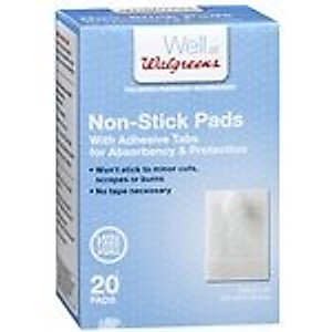 Walgreens Non-Stick Pads with Adhesive Tabs, 20 ea