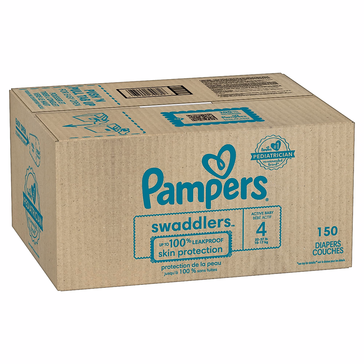 Diapers Size 4, 150 Count - Pampers Swaddlers Disposable Baby Diapers (Packaging & Prints May Vary)
