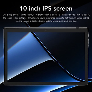 VINGVO 10 Inch Tablet, IPS Tablet PC 8800mAh 4G LTE Dual Camera for School (Black)