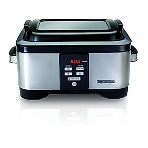 Hamilton Beach Professional Sous Vide Water Oven & Slow Cooker, 6 Quart Programmable, Stainless Steel (33970)