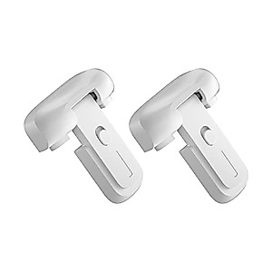 SAFELON 2 Pcs Baby Safety Fridge lock, Child Proof Refrigerator Freezer Door Lock, Protect Refrigerators With Damaged Sealing Strips ( White )