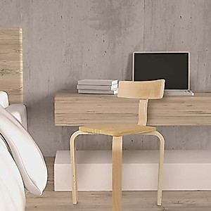 KVIPY Wooden Kids Chair, Bentwood Stool with Curved Backrest, 16inch Solid Hardwood Chair, Stackable, for Dinning, Kitchen, Home, Garden, Living, Preschool and Kindergarten