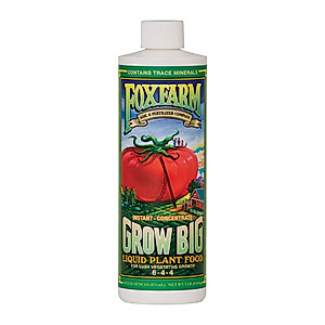Fox Farm Grow Big Liquid Concentrate, 16 oz + Twin Canaries Chart (1 Bottle)