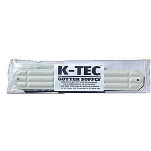 K-TEC (2 Pack) Downspout Strap for 2 inch x 3 inch Aluminum Rain Gutter - Leader Pipe Adapter with Color Matched Screws. Low Gloss White Set of 2 for 1 Downspout.