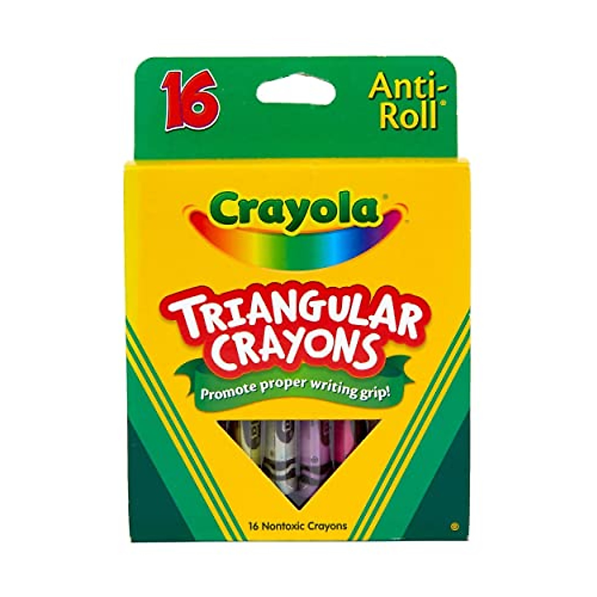 Crayola Triangular Crayons, Toddler Crayons, Coloring Gift for Kids