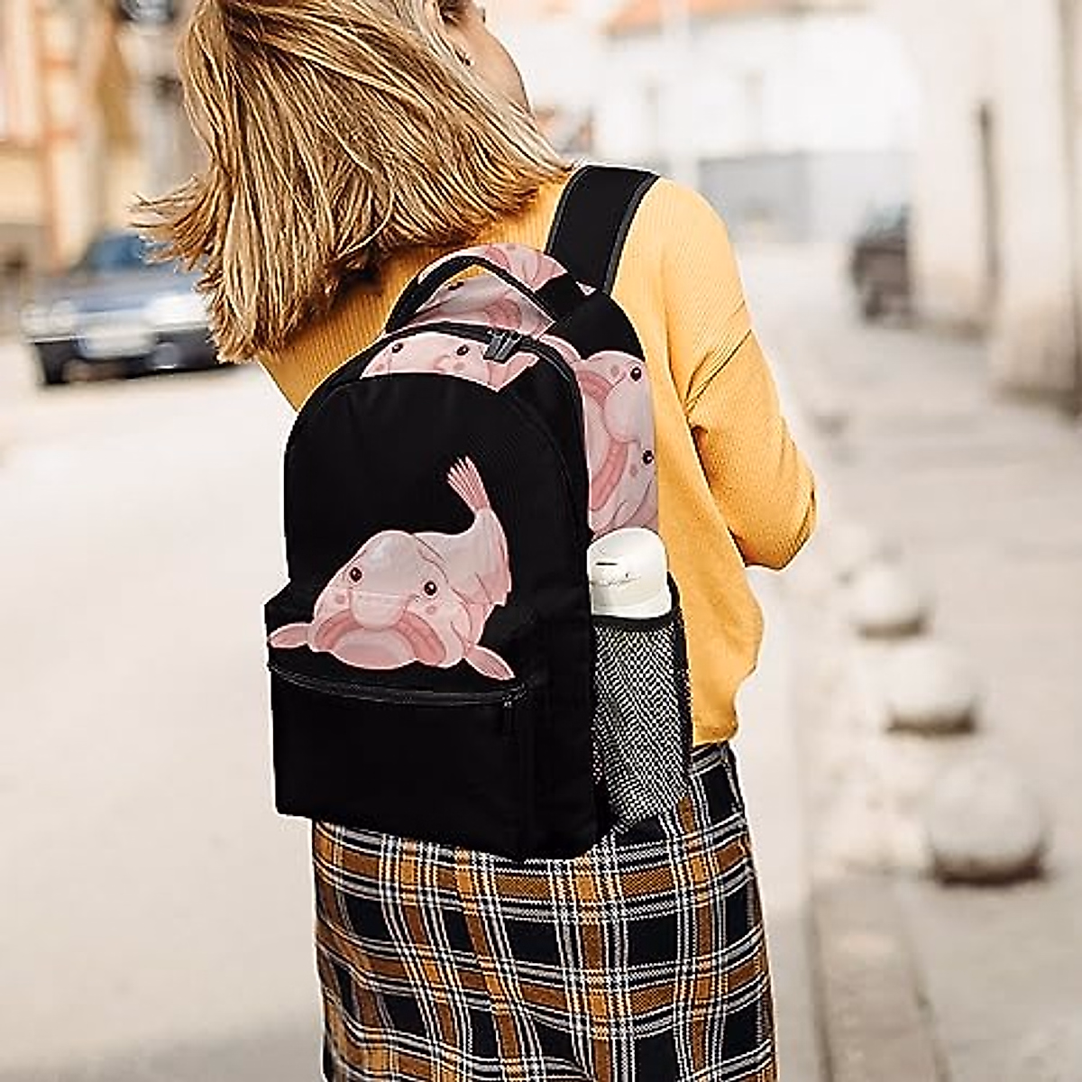 Cute Blob Fish Blobfish Lightweight Travel Backpack for Unisex Casual Laptop Bookbag for Camping