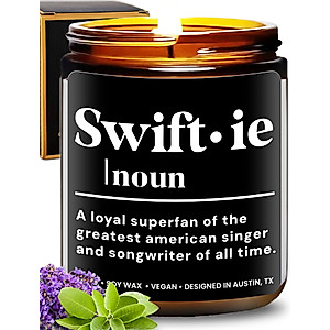 Swiftie Candle, Taylor-Inspired Gifts for Swifties, Perfect Swiftie Gifts for Women and Music Merch Singer Fans with Definition of Swiftie, Best Birthday Gifts for Swifties