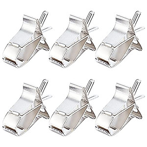 AHANDMAKER 6pcs Bird Cage Clips, Bird Clamp Feeder Bird Food Holder Cage Clips Millet Holder Parrot Fruit Vegtable Clips for Budgie Parakeet Cockatiel Conure
