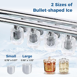 COSTWAY Countertop Ice Maker with Self-Cleaning, 9 Ice Cubes Ready in 6-13 Mins, 26.5Lbs/24H, 2 Sizes of Bullet Ice, Portable Ice Machine with Handle, Ice Scoop and Basket for Home Office (Black)