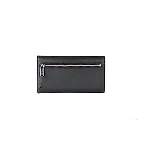 Michael Kors Jet Set Travel Trifold Leather Wallet Black, Large