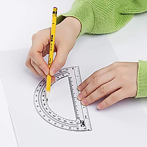 Mr. Pen- Protractor, 6 inch, 3 Pack, Protractors, Clear Protractor, Geometry Protractor, Protractor 6 inch, Clear Plastic Protractor, Protractor for School, Protractor Math, Plastic Protractor Clear