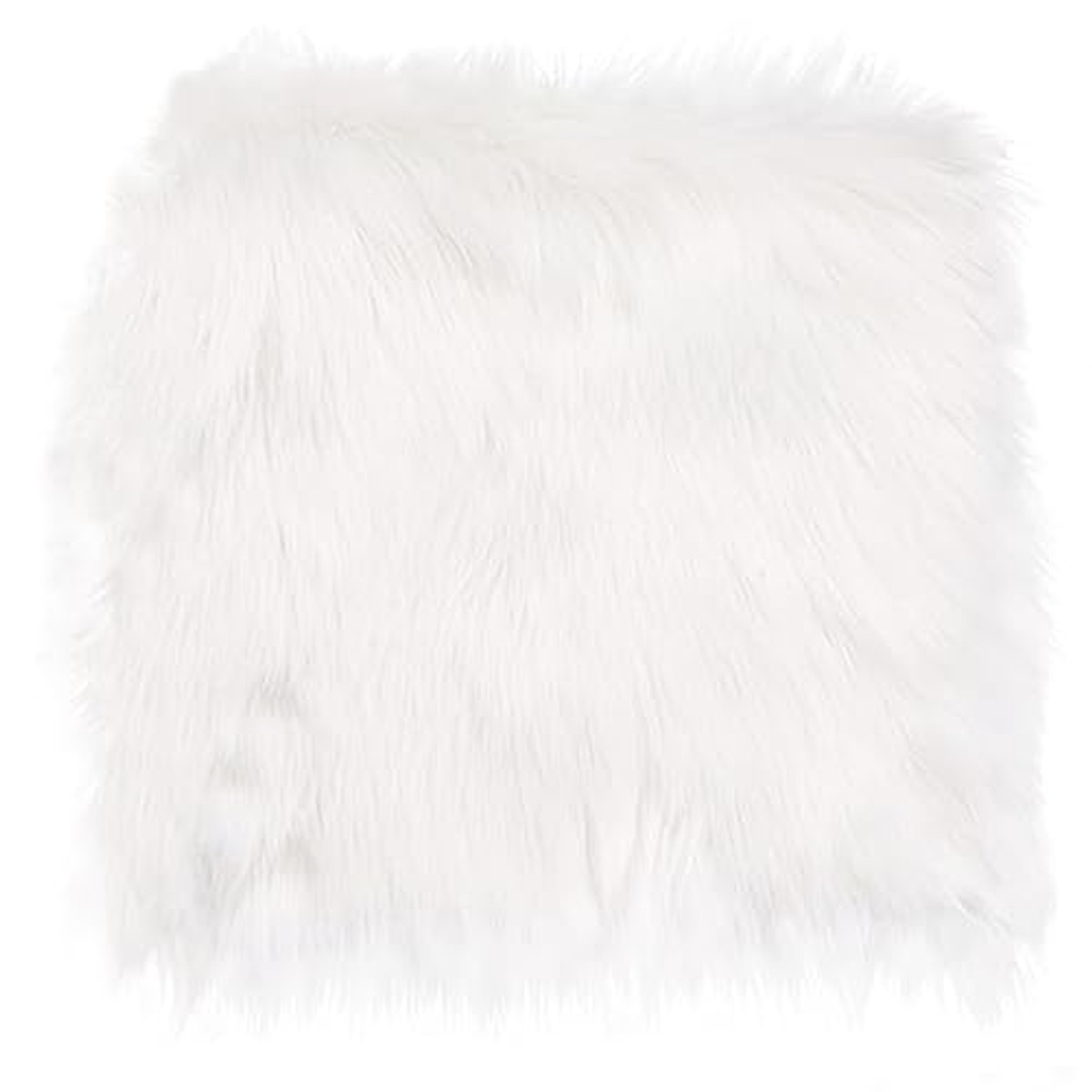 3-Pack School Locker Rugs, 12x12inch Square Plush Cushion Fluffy Area Rug, Mini Carpet Soft Locker Rug Locker Carpet with Non-Slip Back for Middle School Locker Decor Jewelry/Nail Photography (White)