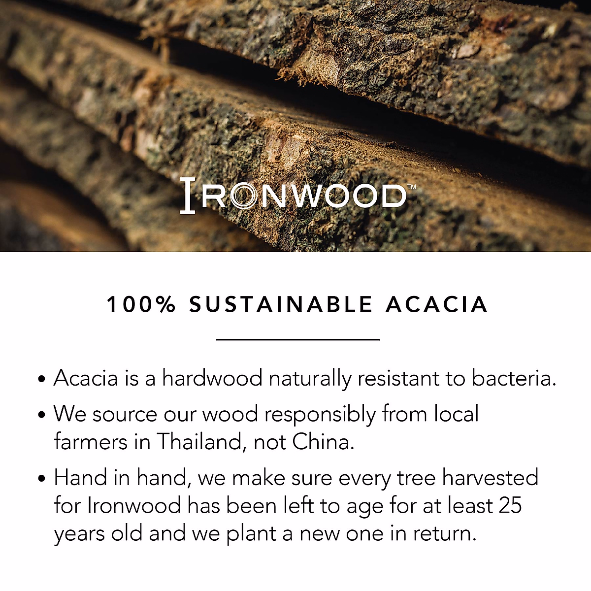 Ironwood Gourmet Carolina Chopping Board, Acacia Wood