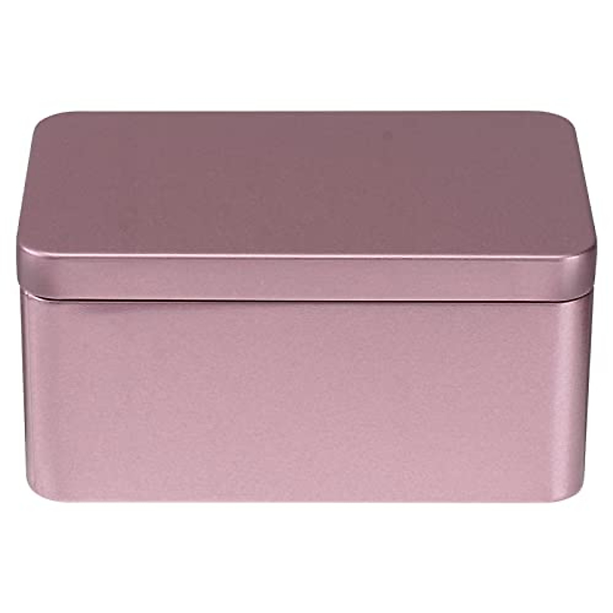 Zerodeko Metal Storage Box Metal Rectangular Empty Tin Box with Lid Mini Portable Box Containers Tea Leaf Container Food Storage Organizer for Candies Gifts Treasures Red Empty Hinged Tins