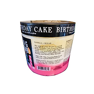 Onyx Bath House Birthday Cake Foaming Bath Scrub 20 Oz! Infused With Shea Butter! Body Scrub Gently Exfoliates And Hydrate Skin! (Birthday Cake)