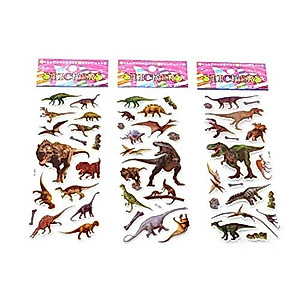 Dinosaur Stickers 3D Puffy Stickers(200+ pcs) Jurassic Dinosaur Tyrannosaurus Rex Stickers 14 Sheets Kids,Craft Scrapbooking for Decorative Sticker Decoration for Calendars, Arts Stickers