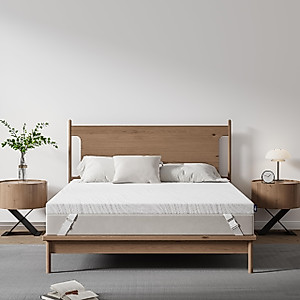 BedStory King Size Memory Foam Mattress Topper 3 Inch - Firm Bed Topper for Pain Relief - Extra Support Cooling Pad for Big Figure - Skin Friendly Anti Slip Cover - CertiPUR-US Certified, No Odor