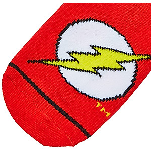 Justice League boys Justice League 5 Pack No Show Casual Sock, Grey Assorted, Shoe Size 3-8 US