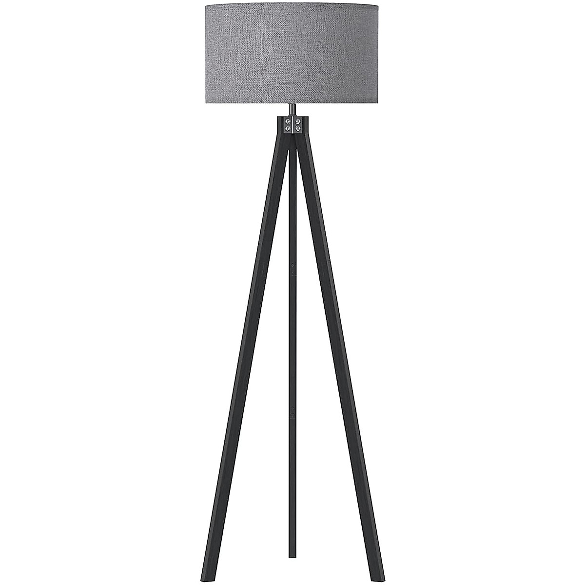 LEPOWER Wood Tripod Floor Lamp, Mid Century Standing Lamp, Modern Design Standing Lamp for Living Room, Bedroom, Study Room and Office, Flaxen Lamp Shade with E26 Lamp Base