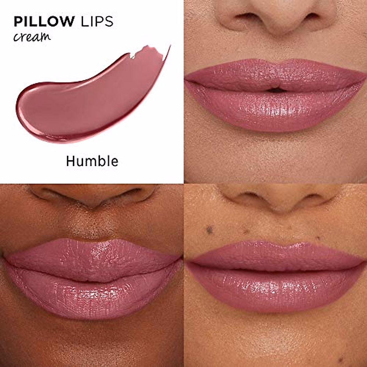 IT Cosmetics Pillow Lips Lipstick, Humble - Nude Cinnamon with a Cream Finish - High-Pigment Color & Lip-Plumping Effect - With Collagen, Beeswax & Shea Butter - 0.13 oz