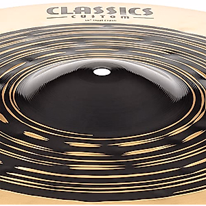 Meinl Cymbals Classics Custom Dual 18" Crash Cymbal for Drum Set, Dark/Brilliant — Made in Germany — B12 Bronze, 2-Year Warranty, (CC18DUC)