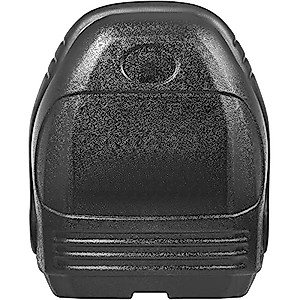 VEVOR Universal Lawn Tractor Seat Replacement, Compact High Back Mower Seat, Black Vinyl Forklift Seat, Central Drain Hole Skid Steer Seat with Mounting Bolt Patterns of 8" x 11.5" & 11.25" x 11.5"