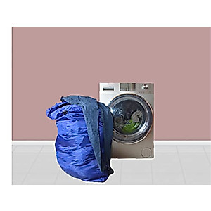 Dino74 3 Pack Heavy Duty Laundry Bags - Jumbo Traveling Dorm Room Bags Machine Washable Organizer for Storing Dirty Clothes With Free Reusable Grocery Bag, Black, Gray, Blue, 28 x 40 inch each bag