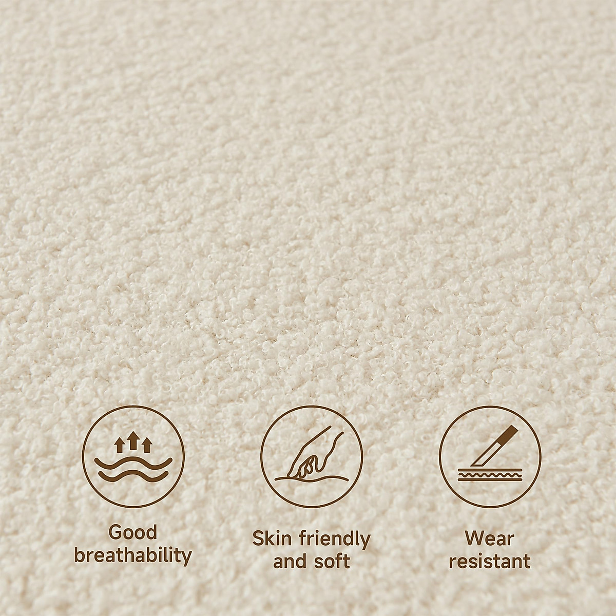 VASOENY 105.5 X 60.2'' L Shaped Sectional Sofa, Sherpa Fabric L Shaped Couch, 3 Seat Corner Sofa Couch, Modern Upholstered Couch with 4 Pillow Left Hand Lounge for Living Room, Office