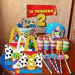 Hbavfihnbg 20 Pcs Toy Inspired Story Favor Bags, Treat Candy Goodie Gift Non-woven Bags Reusable for Kids Birthday Party Supplies Baby Shower Toy Inspired Story Theme Party Decorations