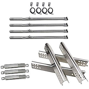 Replacement Parts for Charbroil Advantage 463344116 Grill, Grill Pipe Burner, Heat Plate Shield, Adjustable Carryover Tube and Grill Igniter Replacement for CharBroil 463344116, 466344116 Gas Grills