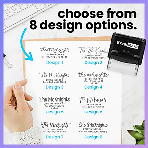 Custom Return Address Stamp – Self Inking Rubber Stamp – 3 Sizes and 8 Designs to Choose from