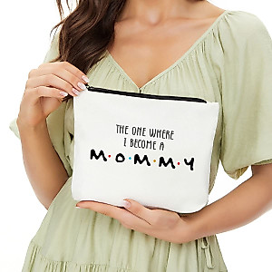 JIUWEIHU Pregnancy Gifts for First Time Moms, Pregnancy Announcement, New Mom Gifts for Women, Gift Idea for First Time Mom, Mommy, Baby Shower Gifts, Mom to Be Makeup Bag-Become a Mommy