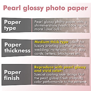 Koala Pearl Glossy Photo Paper 8.5X11 Inches 48LB 30 Sheets Shiny for Inkjet and Laser Printer Use DYE INK 180GSM