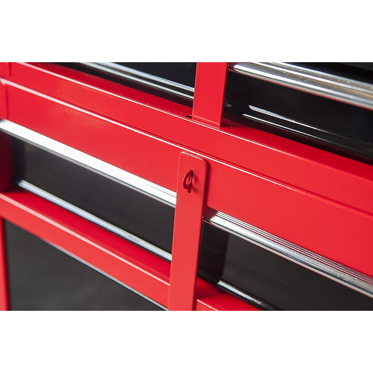 BIG RED ATBT1204R-RB Torin Rolling Garage Workshop Tool Organizer: Detachable 4 Drawer Tool Chest with Large Storage Cabinet and Adjustable Shelf, Red/Black