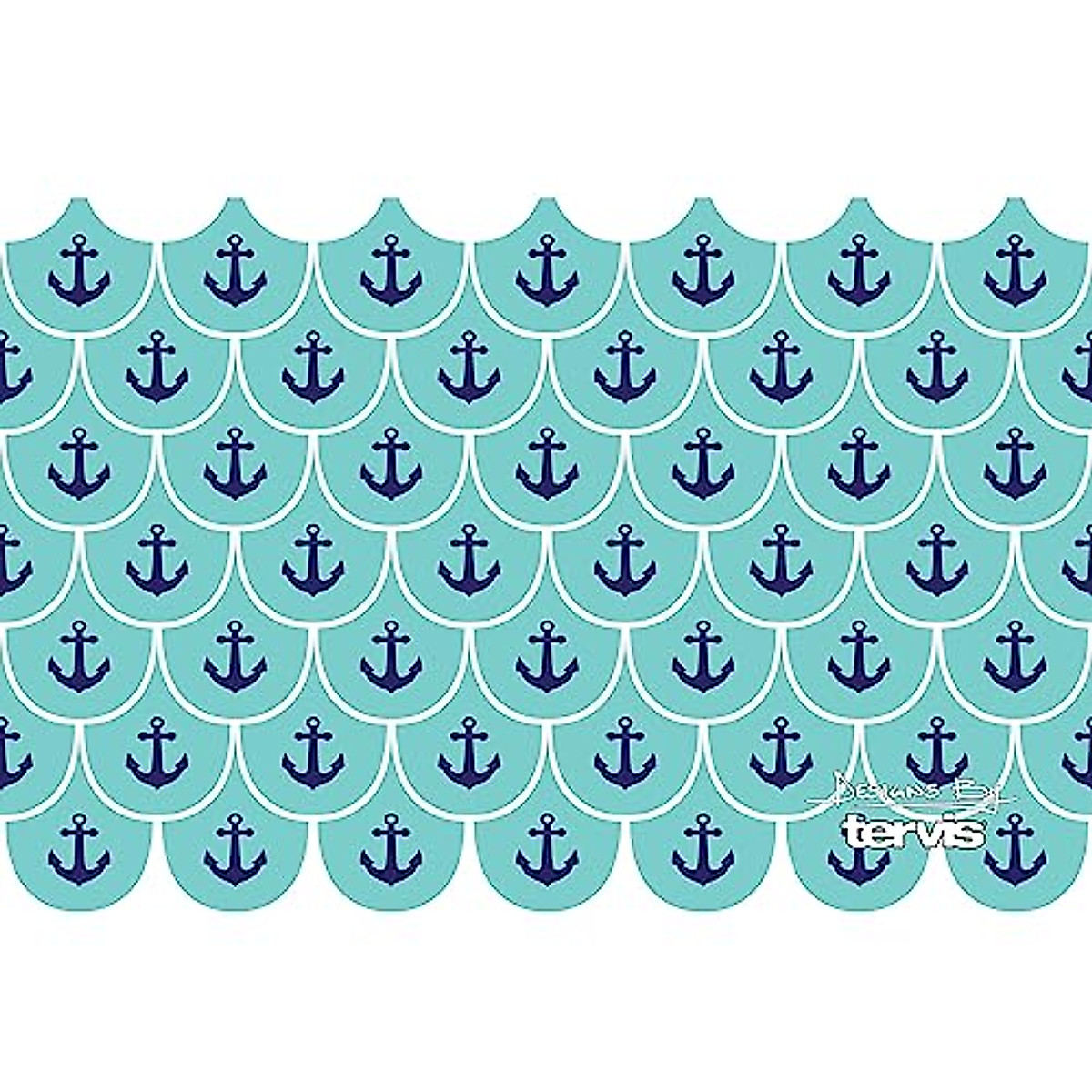 Tervis Anchors & Scallops Pattern Triple Walled Insulated Tumbler Travel Cup Keeps Drinks Cold & Hot, 30oz Legacy, Stainless Steel