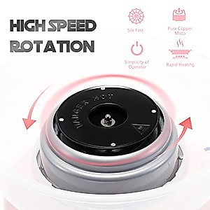 Cotton Candy Machine, Countertop Cotton Candy Maker for Kids, Pink Hard Candy Cotton Candy Maker Includes Splash-Proof Plate, Two Reusable Plastic Sticks (Color Random)