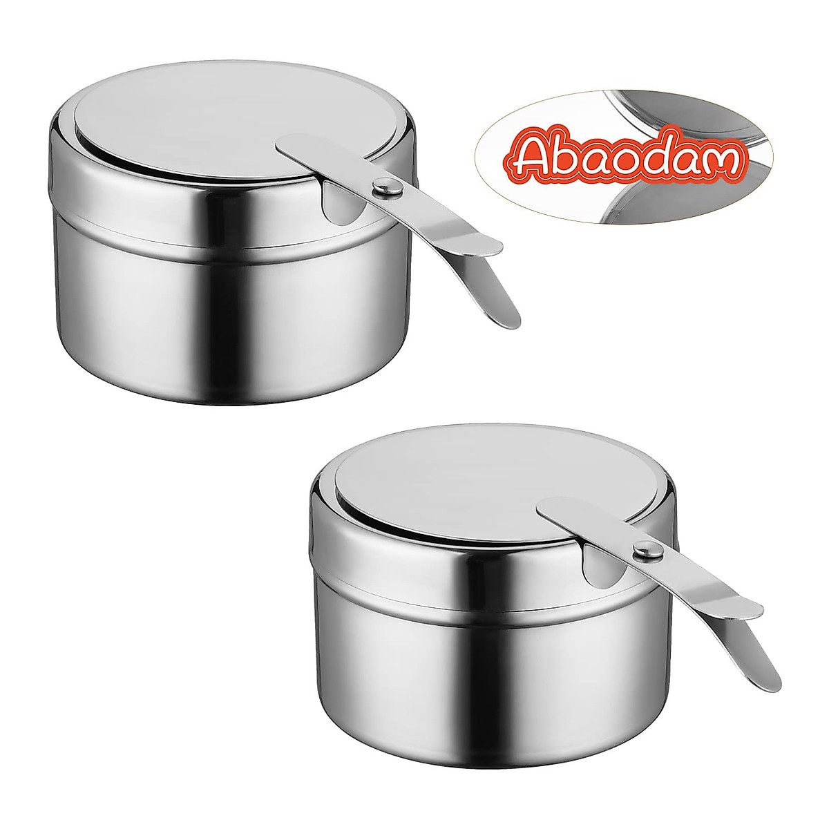 Abaodam 2Pcs Chafing Dish Fuel Holders Stainless Steel Fuel Cans Fuel Tank Boxes Fuel Holders with Covers for Home Outdoor Camping