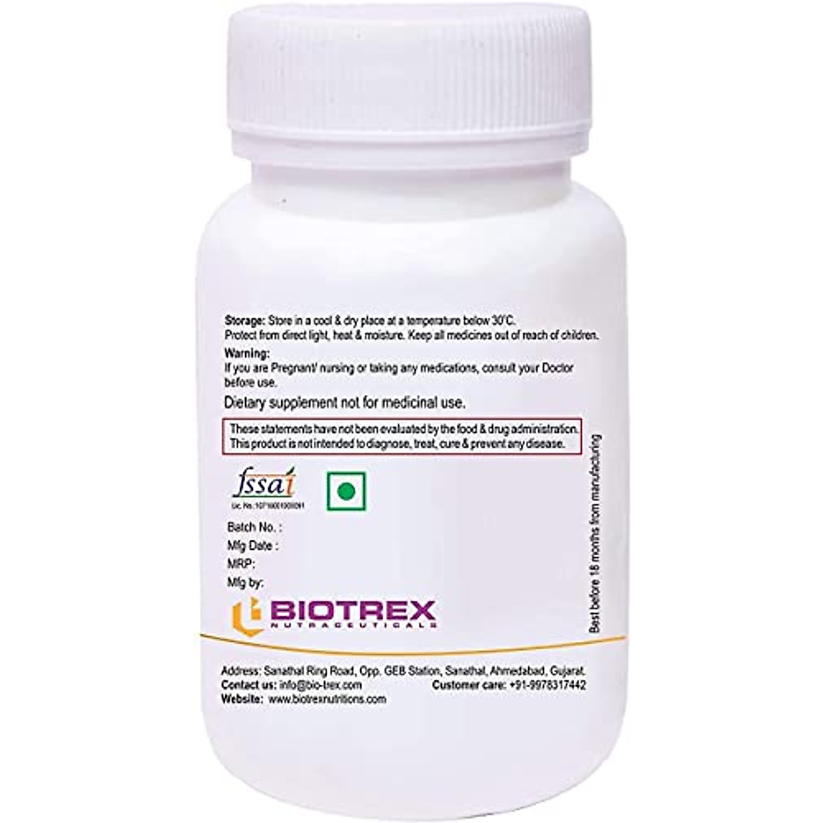 JOKE Biotrex Nutraceuticals Selenium 200 Mcg (60 Veg Capsules)