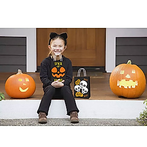 12 Piece Halloween Paper Treat Bags, Trick or Treat Bag Cute Halloween Party Gift Favors Bags