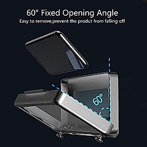 YACSEJAO Upgrade Shower Phone Holder 360° Rotation HD High Sensitivity Wall Mounted Waterproof Phone Case for Shower Bathroom Bathtub Kitchen (Gray)