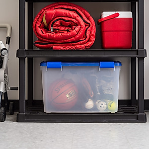 IRIS USA 3Pack 74qt WEATHERPRO Airtight Plastic Storage Bin with Lid and Seal and Secure Latching Buckles