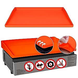 Wrpaulk 22" Silicone Griddle Mat Cover for Blackstone,Full Coverage Food Grade Griddle Grill Mat,Protects Grill Year-Round from anmial,Debris and Rust,Color:Orange