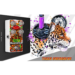 AZOR Overdrive Guitar Pedal, Analog Tiger Drive Effect Pedal for Electric Guitar True Bypass