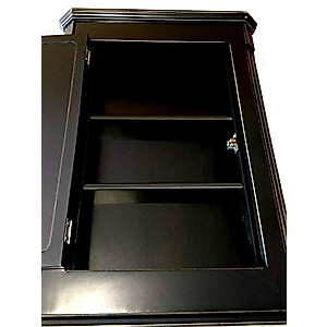 Ludwig Black Vintage Recessed Medicine Cabinet/Solid Wood & Handmade