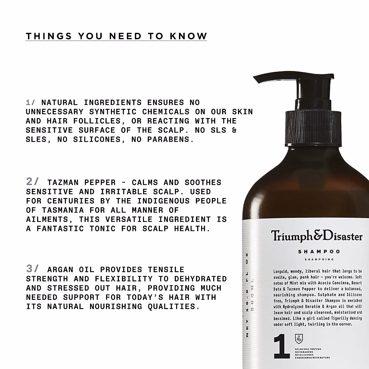 TRIUMPH & DISASTER | Shampoo, Deep Cleansing - Soothes & Hydrates Sensitive, Dry and Damaged Hair & Scalp with Keratin for Men & Women, 16.9 fl oz